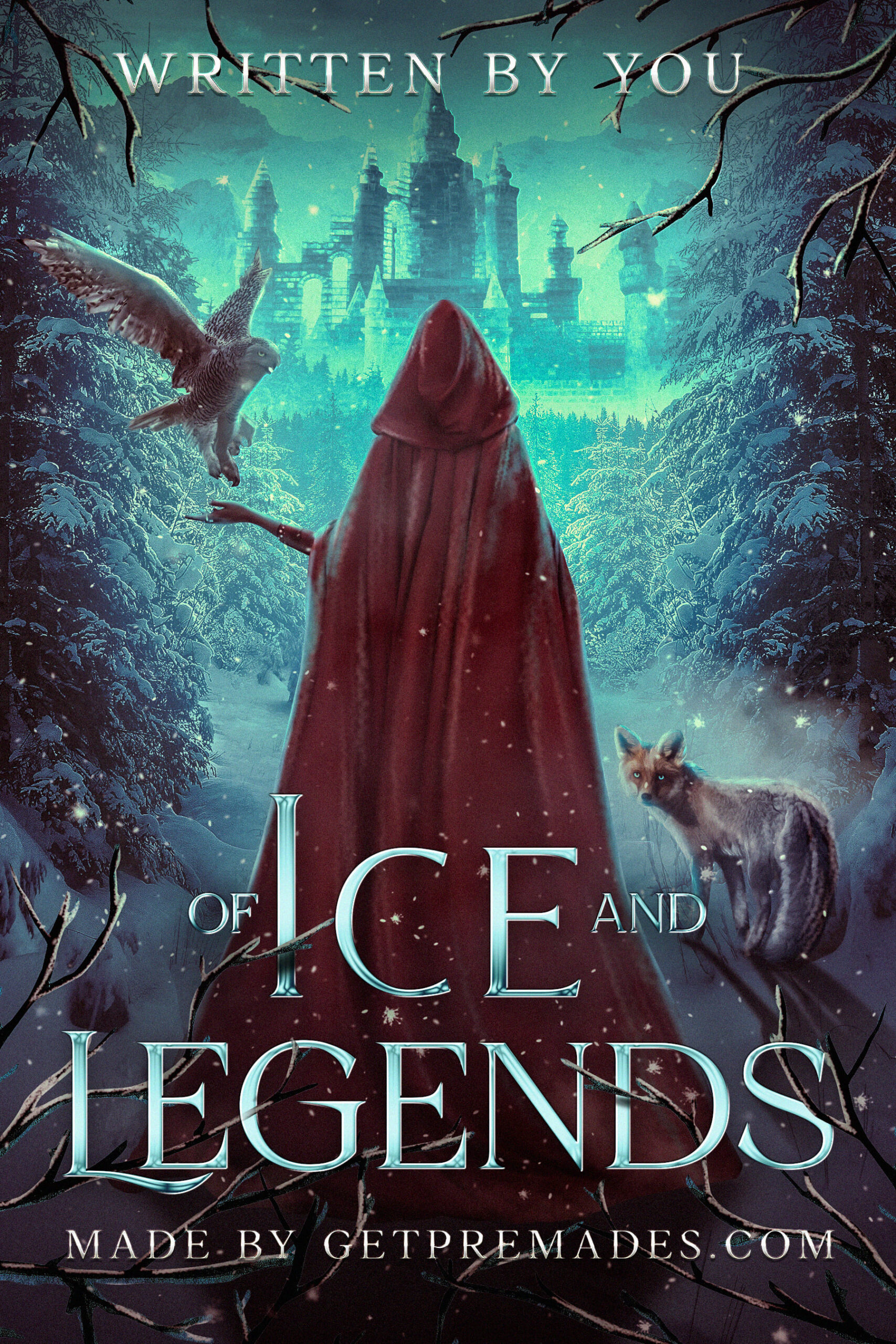 Fantasy retelling book cover – Of Ice and Legends - Getpremades