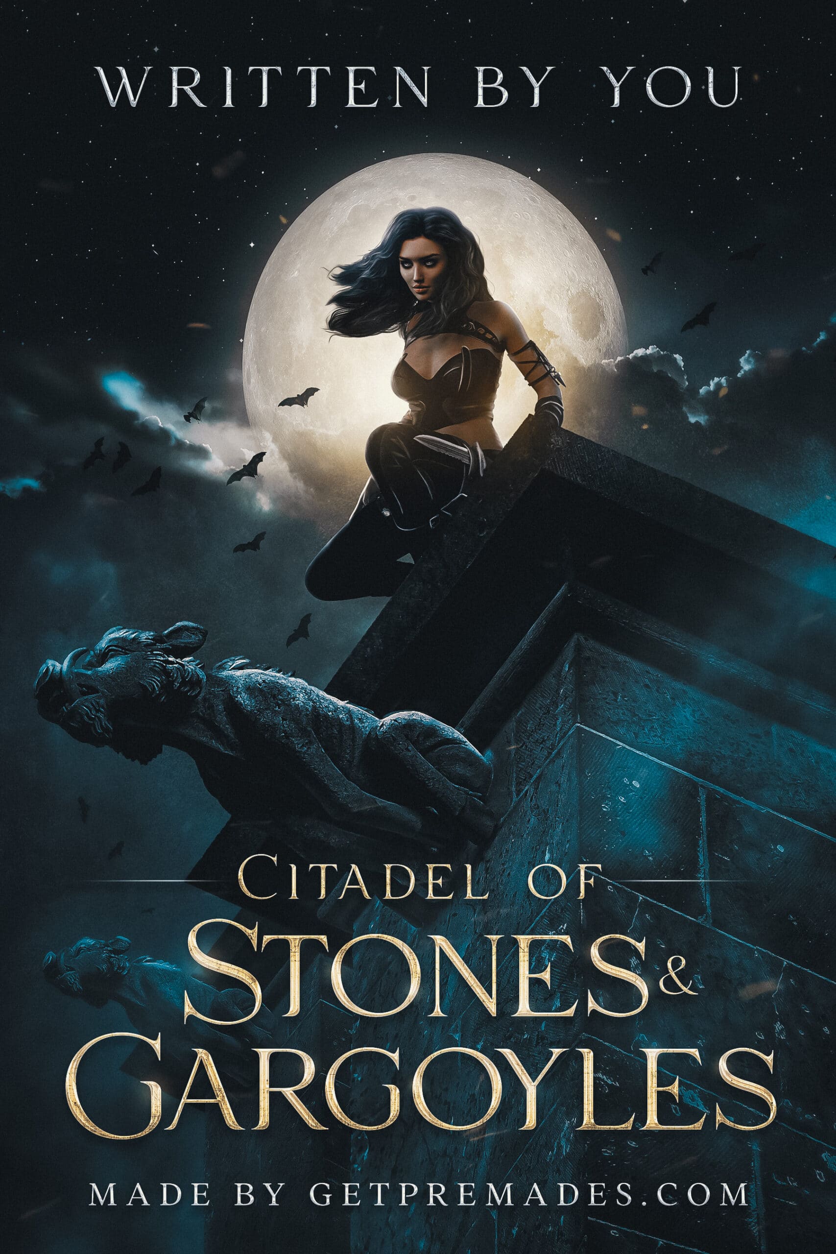 Fantasy book cover – Citadel of Stones & Gargoyles - Getpremades