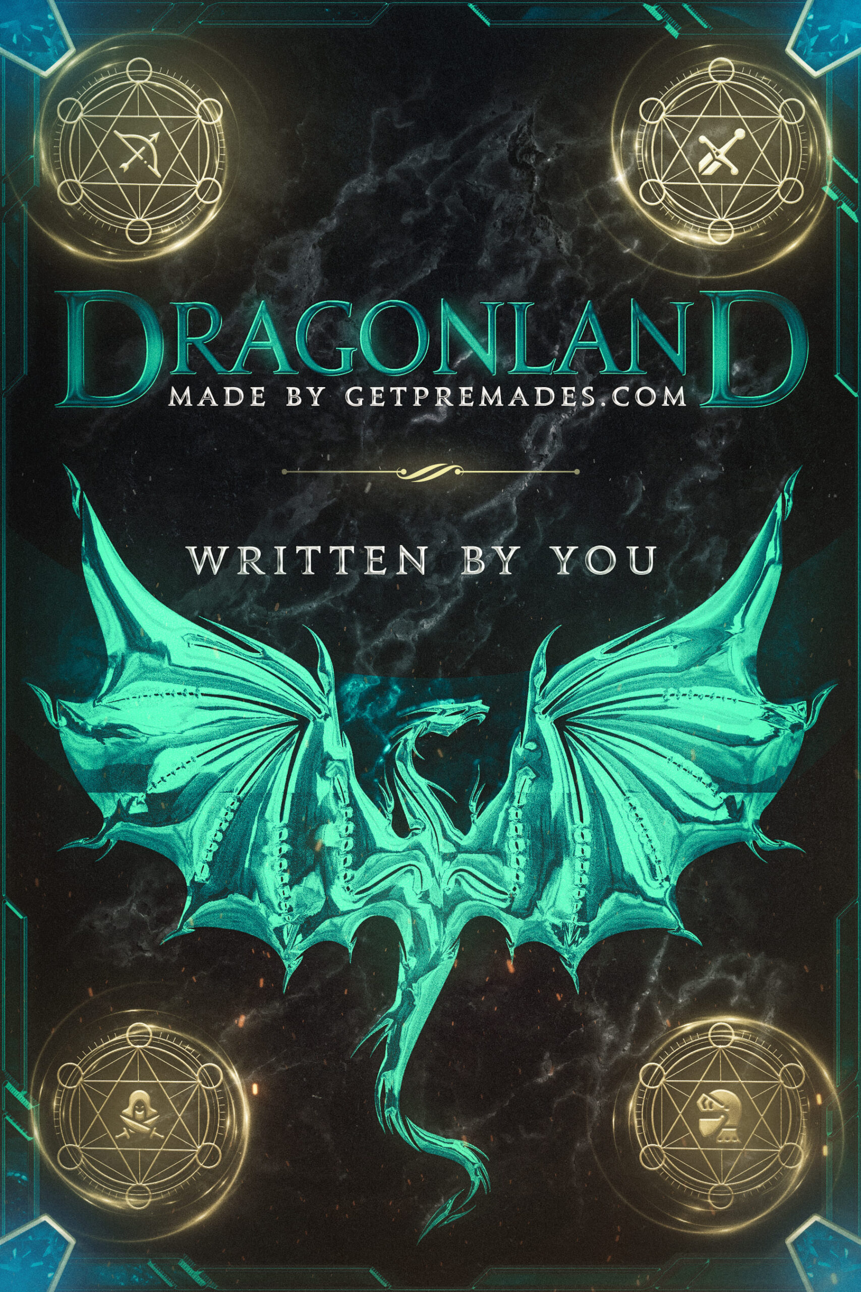 Dragon fantasy book cover – Dragonland - Getpremades