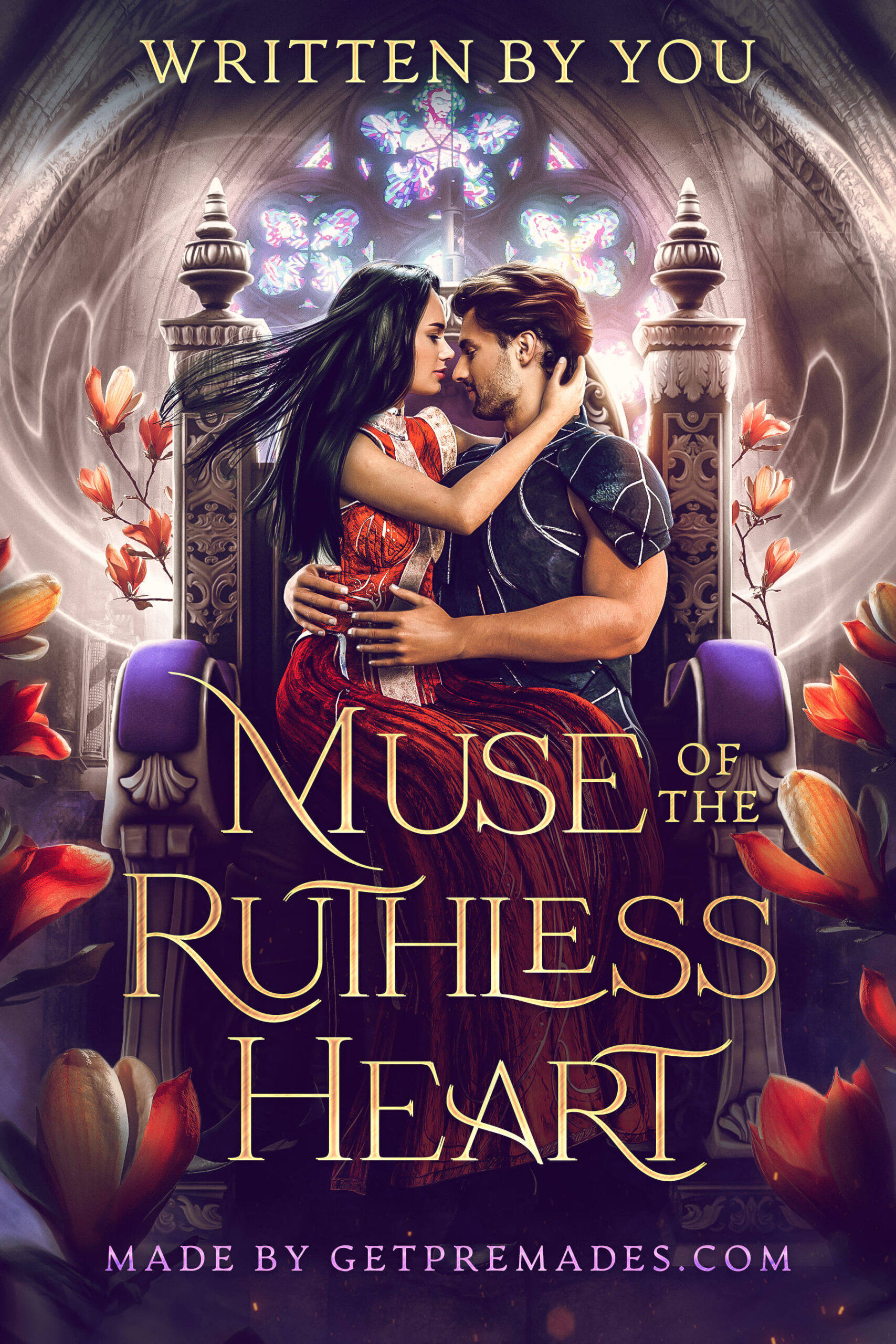 Fantasy romance book cover – Muse of the Ruthless Heart - Getpremades