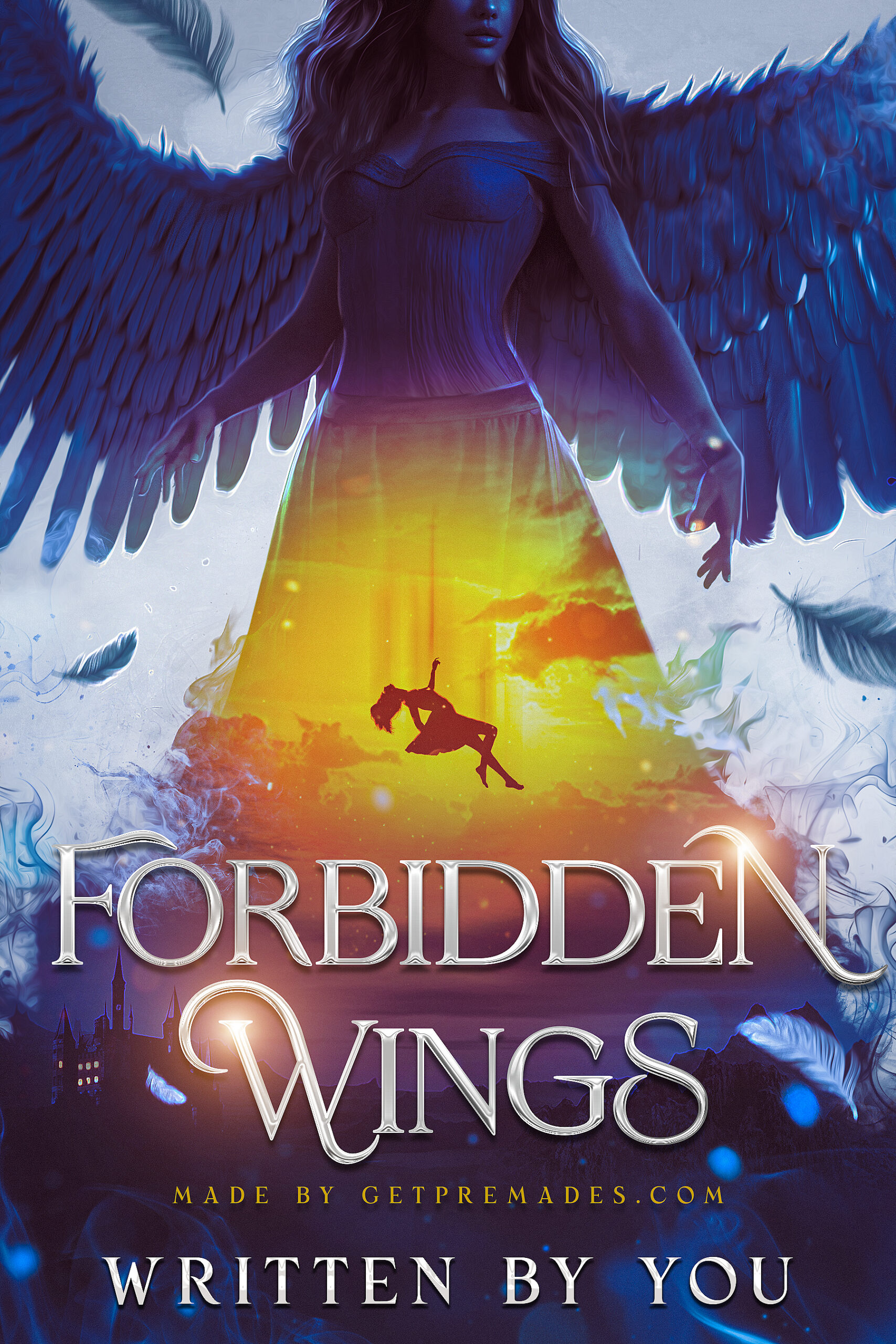 Paranormal romance book cover – Forbidden Wings - Getpremades